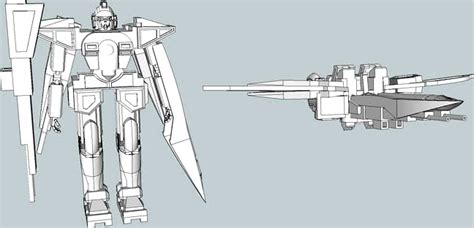 Gundam Transforms Into Plane 3d Model