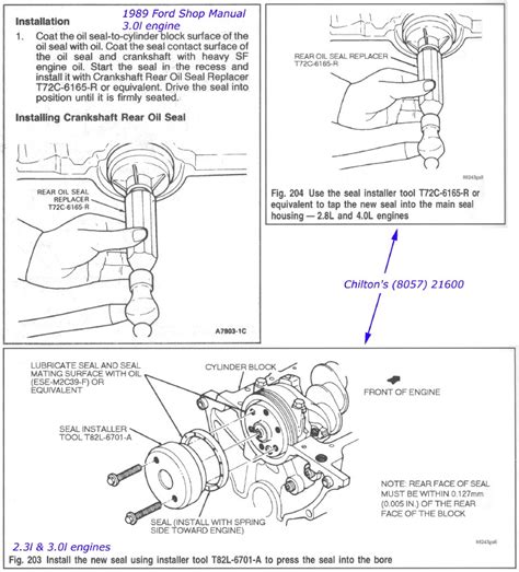 Ford 23l 30l 40l Rear Main Seal Installer Tool