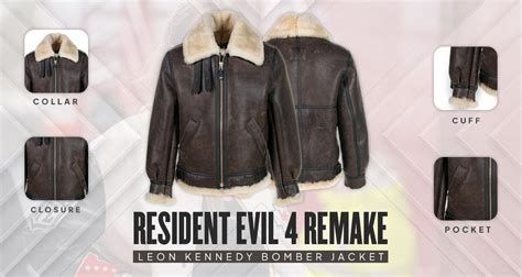 Resident Evil 4 Remake Leon Kennedy Bomber Jacket Classic B 3 Jacket