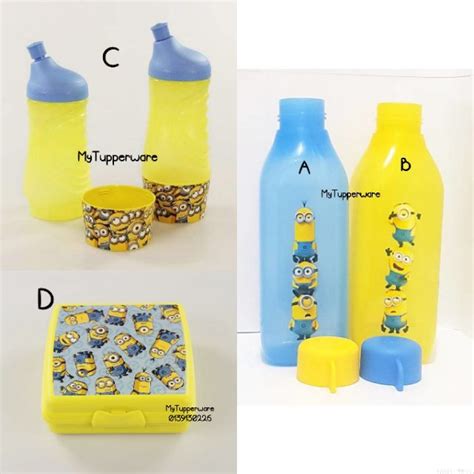 Tupperware Minion Square Bottle Bottles Botol 500ml Shopee Malaysia