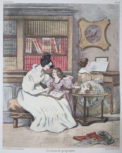 Achille Deveria Lecon De Geographie For Sale At Auction On 30th