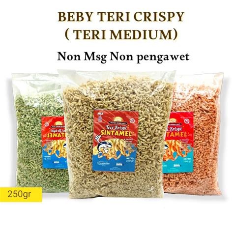 Jual Teri Crispy 250gr Ukuran Kecil Teri Kecil Crispy Teri Crispy Non Msg Non Pengawet K Teri