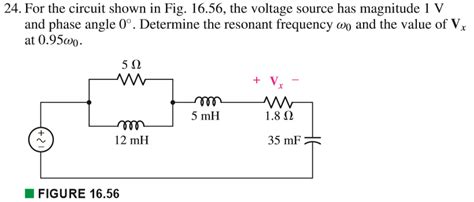 Solved Determine The Resonant Frequency W0 And The Value Of
