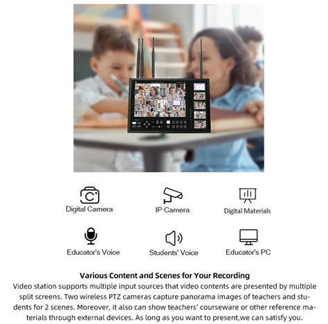 Live Streaming Ptz 4k Camera Classroom Recording Solution Lecture