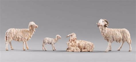 Agnello Sdraiato Presepe Hannah Orient 30 Cm Orientale Legno E Tessuto