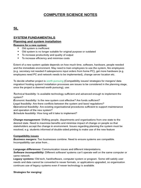 Ibdp Computer Science Revision Notes Paper 1 Pdf Computer Network Computer Data Storage