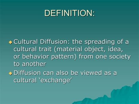 AP HUMAN GEOGRAPHY Cultural Diffusion Introduction Ppt