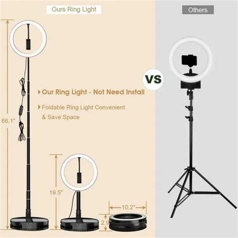 Whitewarm White And Yellow 10watt Foldable Ring Light At Rs 200piece