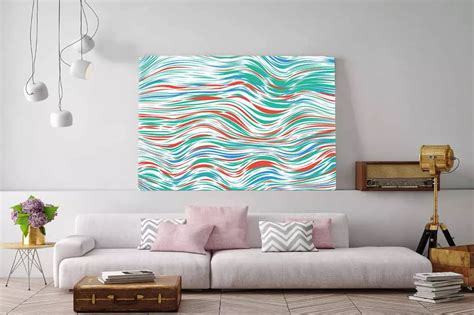 tableau abstrait horizontal line izoa