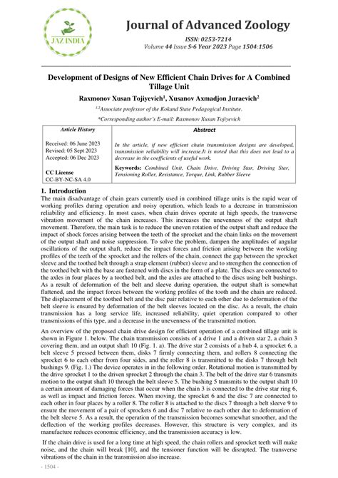 Pdf Development Of Designs Of New Efficient Chain Drives For A