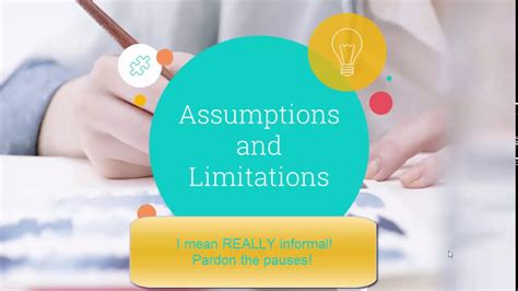 Assumptions And Limitations Feedback Video Edu 520 Youtube