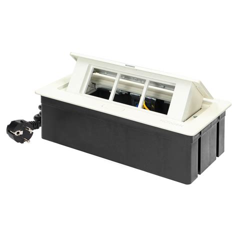 Recessed Furniture Connection Panel Noen For Module Sockets White