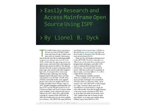 Ambassador Mainframe Opensource Openmainframe The Open Mainframe