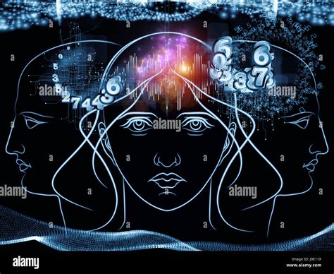 Woman Profile Calculation Art Model Design Project Concept Plan