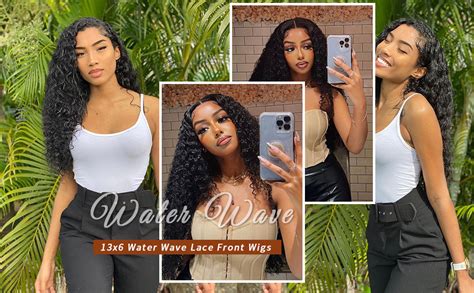 Qkoqko 13x6 Water Wave Lace Front Wigs Human Hair Wigs 10a