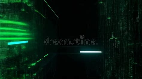 Digital Abstract Blue Backgroundseamless Loop Futuristic Particle Beam