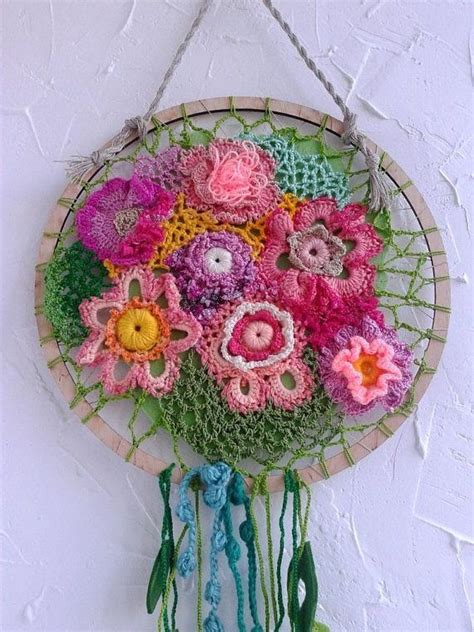 Crochet Flower Wall Hanging