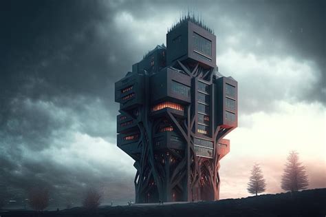 Premium Ai Image Form Engineering High Tower Dwelling