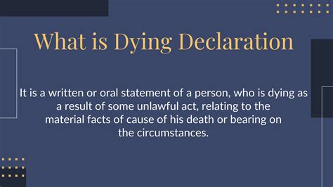 Dying Declaration Medico Legal Importance Pptx