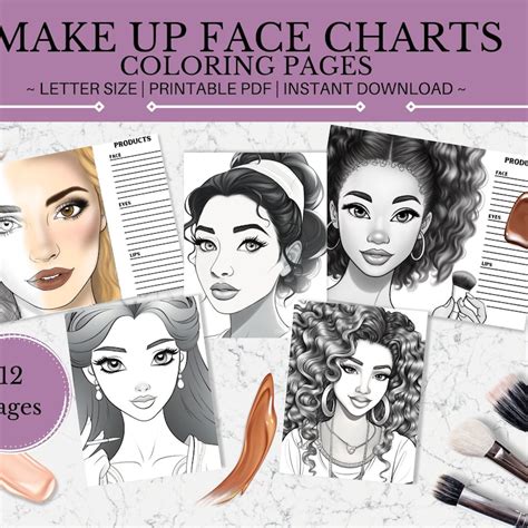 Make Up Practice Sheets Etsy