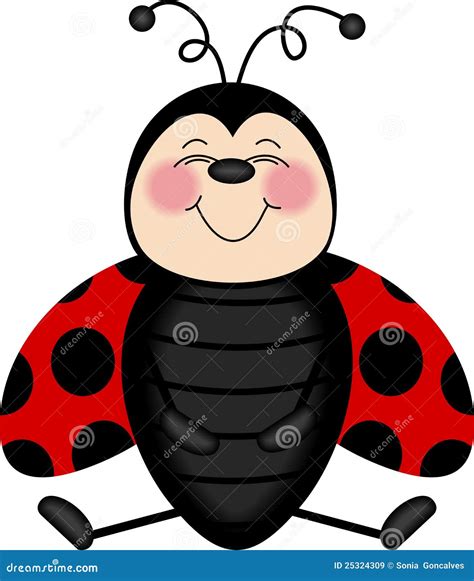 Ladybug Smiling From Ear To Ear Stock Vector Illustration Of Wildlife