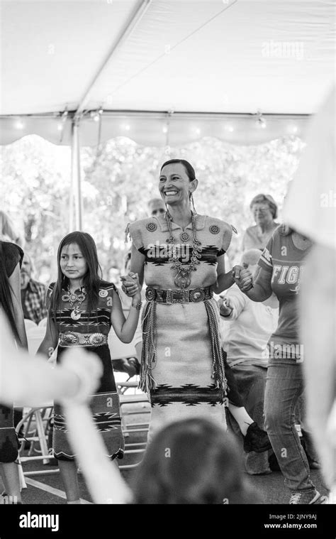 Jeneda Benally Holding Hands With Daughter And Audience At The 70th
