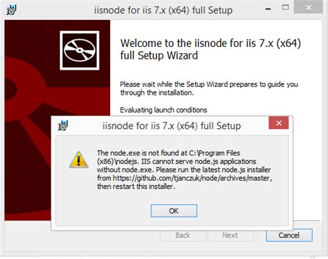 Nodejs On Iis Installator Search For Nodeexe In Wrong Folder