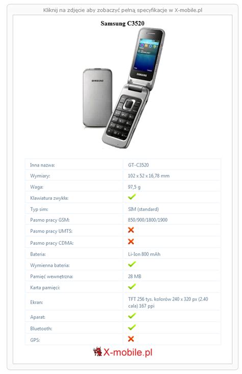 Samsung C3520 Galeria telefonu :: X-mobile.pl (GT-C3520)