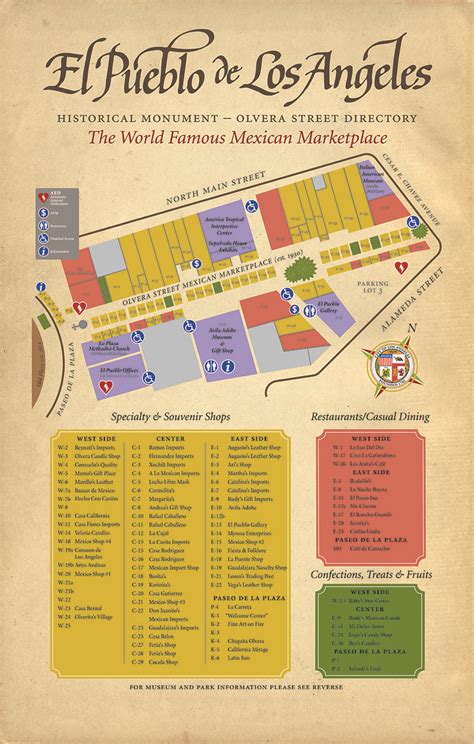 Olvera Street Map