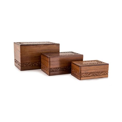 Carved Classic Timber Urn Cremation Urns Direct