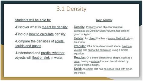 Density Middle School Science Guided Notes Guided Notes And Practice Questions