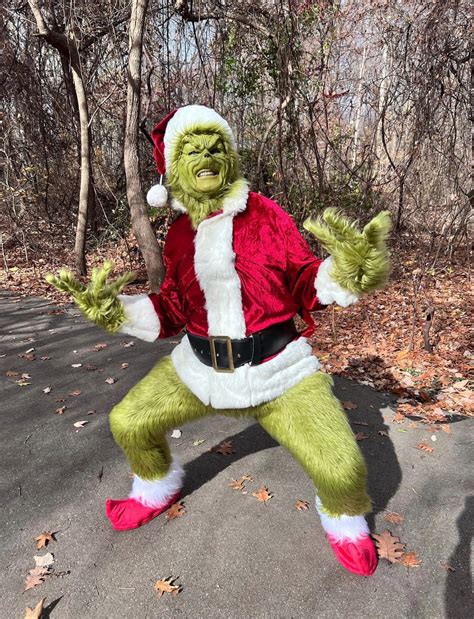 Cosplay De Grinch Disfraz De Grinch Traje De Grinch Disfraz De Papá