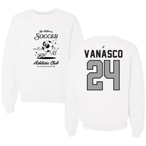 24 Abigail Vanasco Soccer White Influxer Athletic Club Crewneck