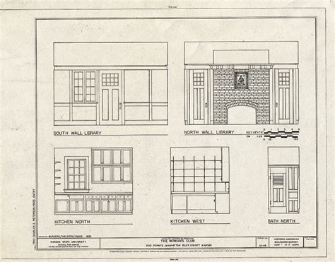 Blueprint Habs Kans81 Man2 Sheet 7 Of 8 The Womans Club 900 P