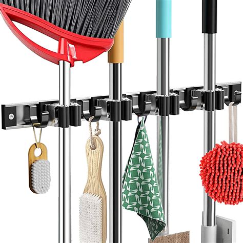 Piyl Broom Mop Holder Wall Mount Versatile Storage Solution