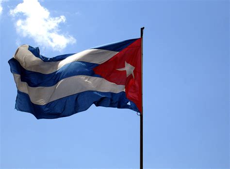 Download Cuban Flag With Clouds Background Wallpaper