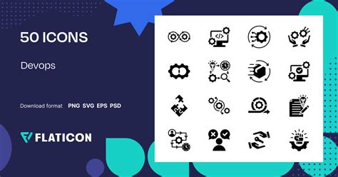 Devops Icon Pack Glyph 50 Svg Icons