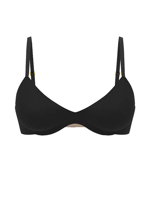 Buy Angelight Lightly Lined Scoop Plunge Bra Black Order Bras Online