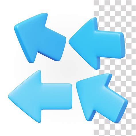 Premium Psd Back Arrow 3d Icon
