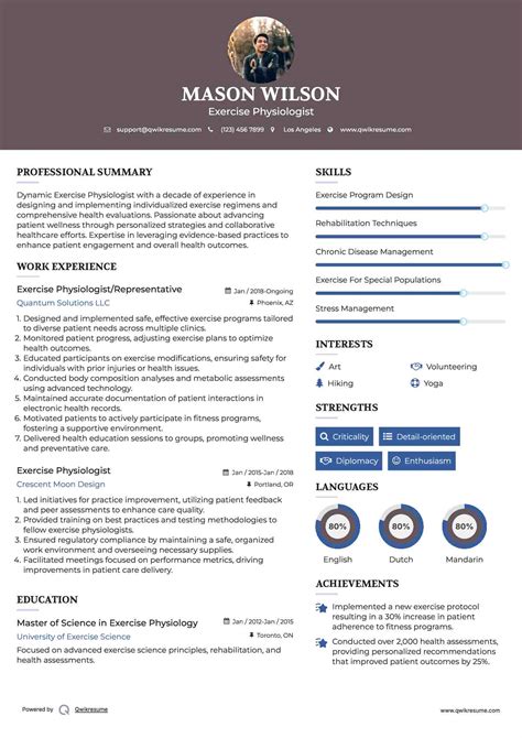 10 Exercise Physiologist Resume Samples And Templates For 2025