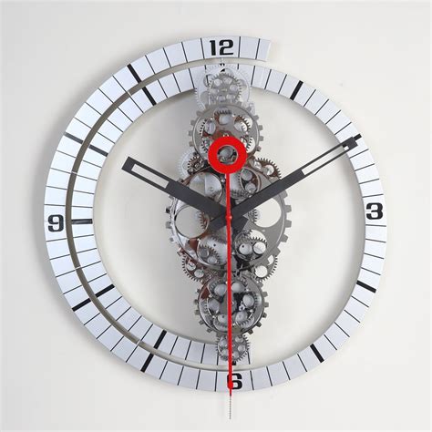 Shop Maples Moving Gear Analog Round Indoor Wall Clock At