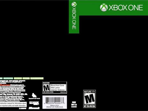 Video Game Cover Template The Gallery For Gt Xbox One Game Case