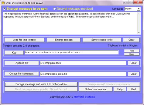 A Practical Example Of The Use Of Email Encryption End To End
