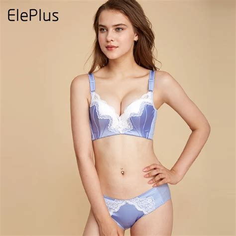 Eleplus Small Size Bra Set A B Cup Bras And Free Size Panties Lace Soft