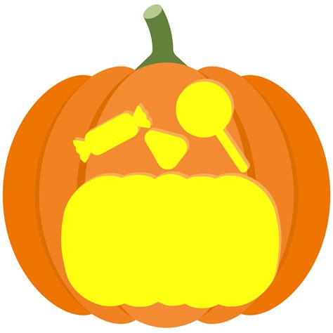 Halloween Candy Pumpkin Stencil Free Printable Papercraft Templates