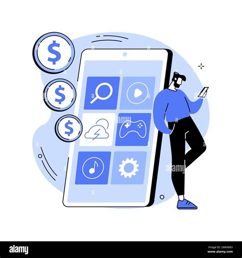 App Monetization Abstract Concept Vector Illustration Mobile App Advertisement App Download