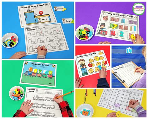 Number Words Collage
