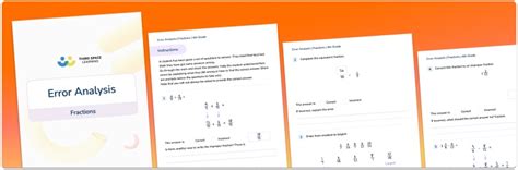 [free] Error Analysis Fractions 4th Grade