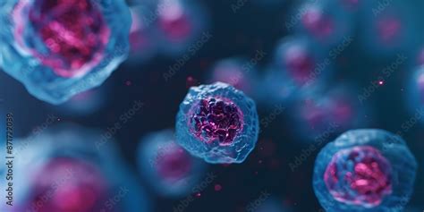 Visualization Of Human Cells At A Microscopic Level Concept Microscopy