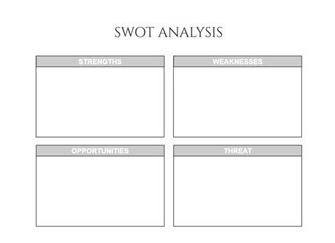 Free White Clean Swot Analysis Graph Template To Edit Online